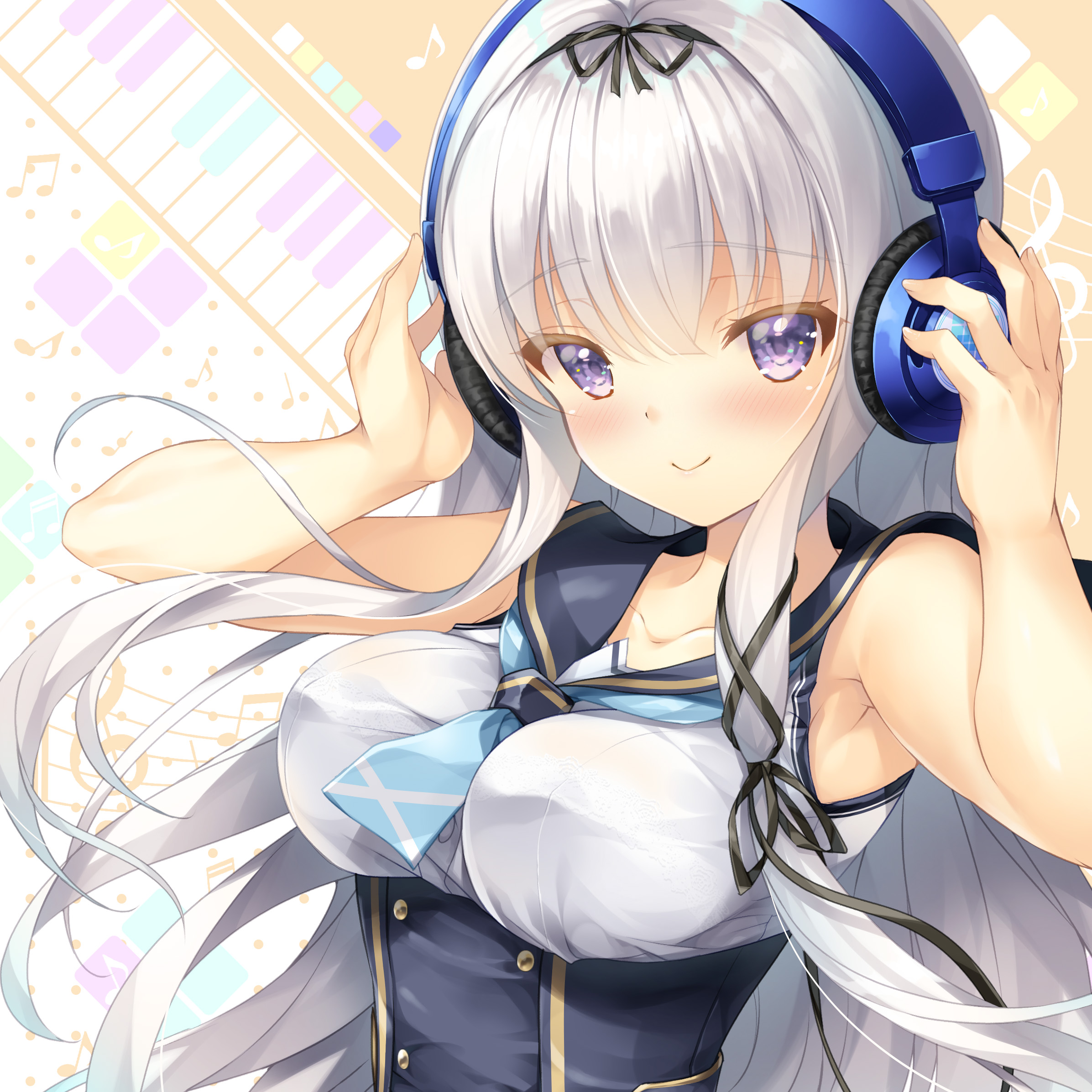 marmalade emily study § steady 2 mamanoue yuno disc cover headphones seifuku | #1003497 | yande.re